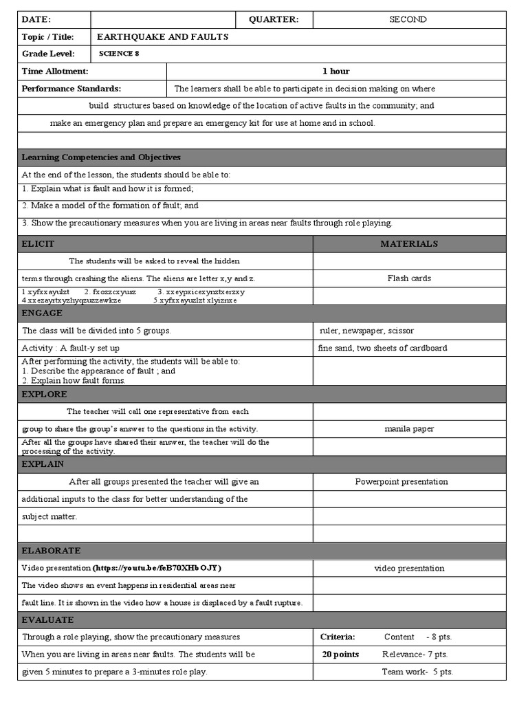 DLL 7 Es Grade 8 Science | PDF | Learning | Cognition