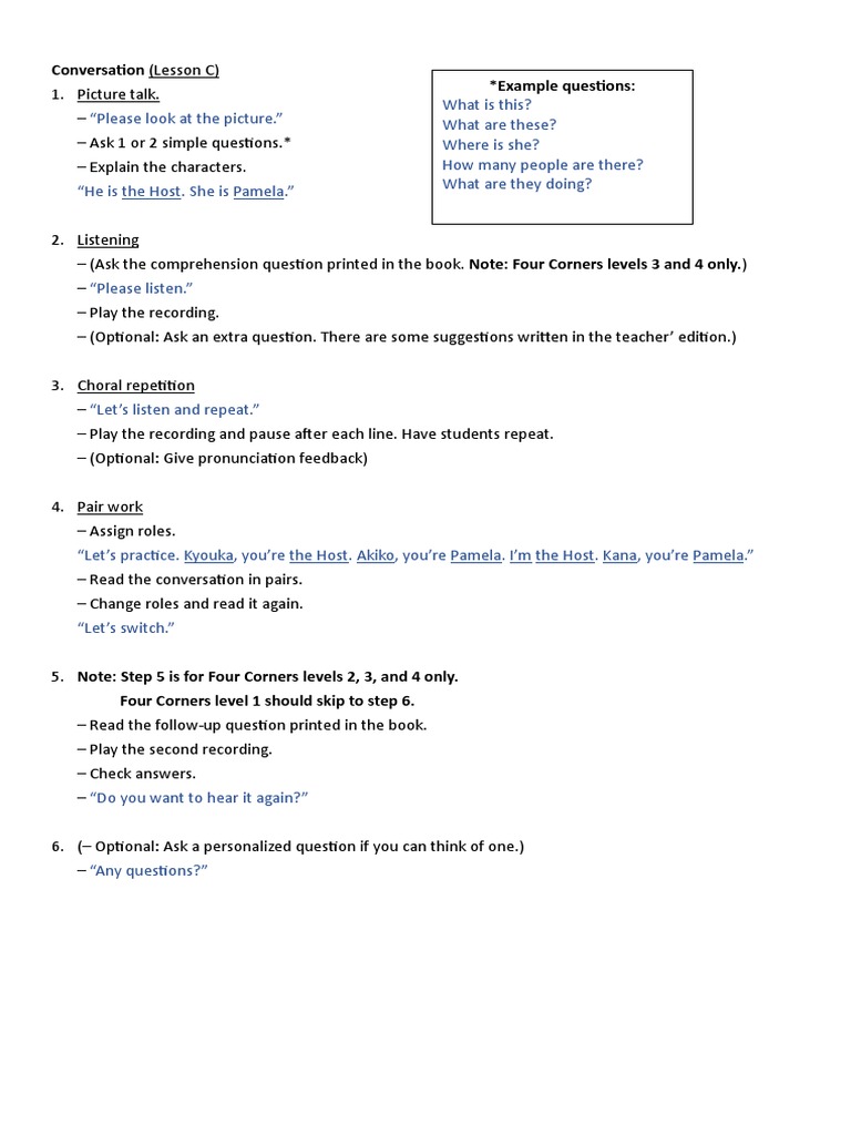 Conversation Steps | PDF