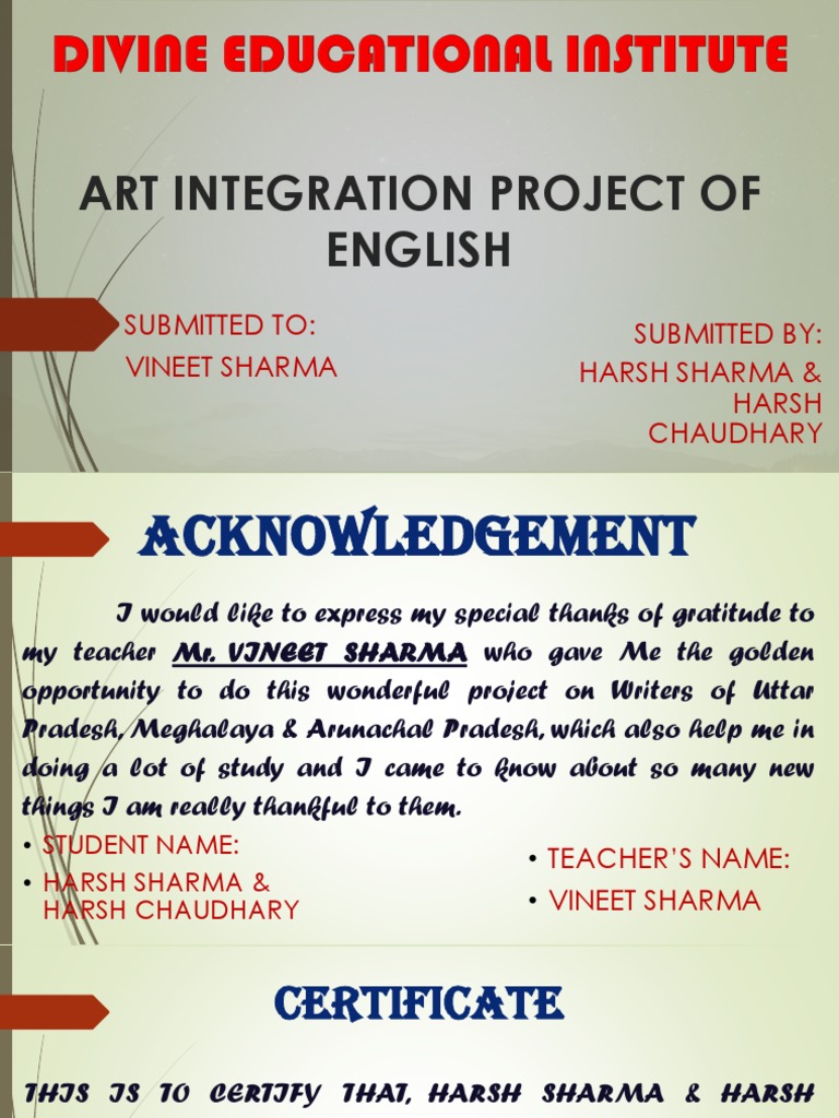 Art Integration Project of English | PDF