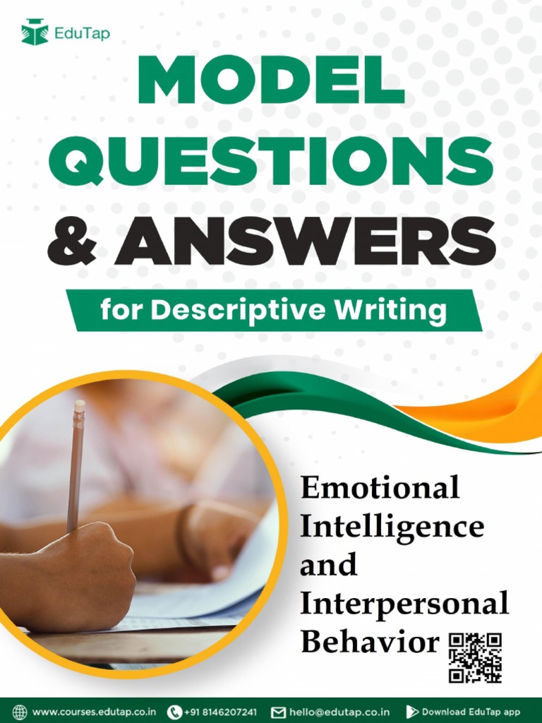 Model Questions and Answers - Emotional Intelligence and Interpersonal Behavior 1 Lyst8964 | PDF ...