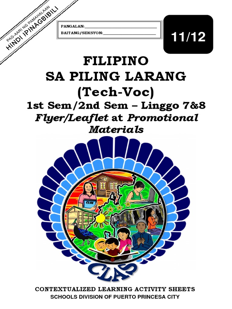 APPLIED 1112 Filipino-sa-Piling-Larang-Tech-Voc q3 CLAS4 Flyer-Leaflet ...