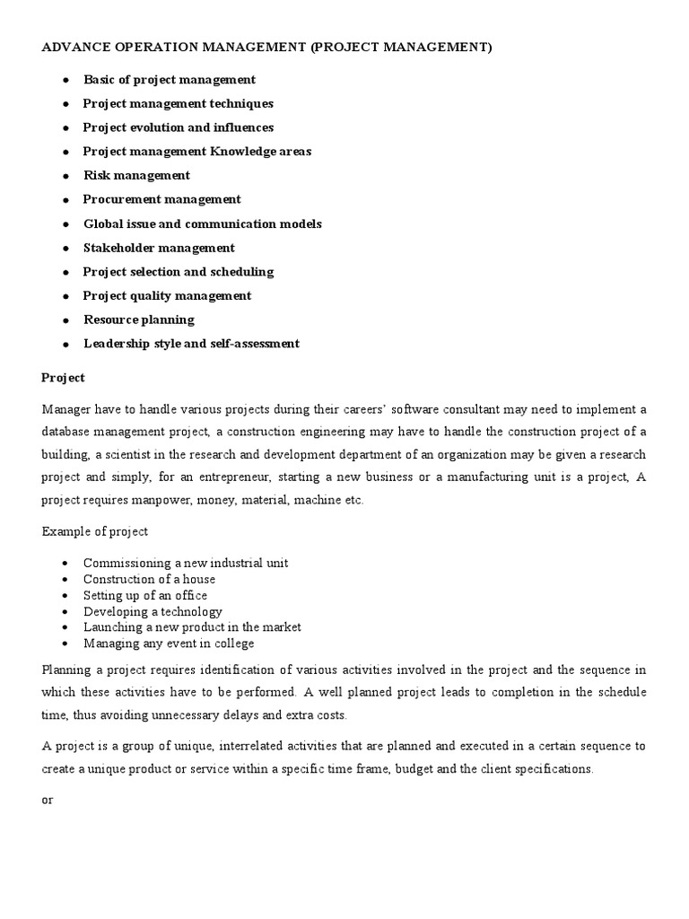 Project Management Essentials | PDF | Net Present Value | Internal Rate ...