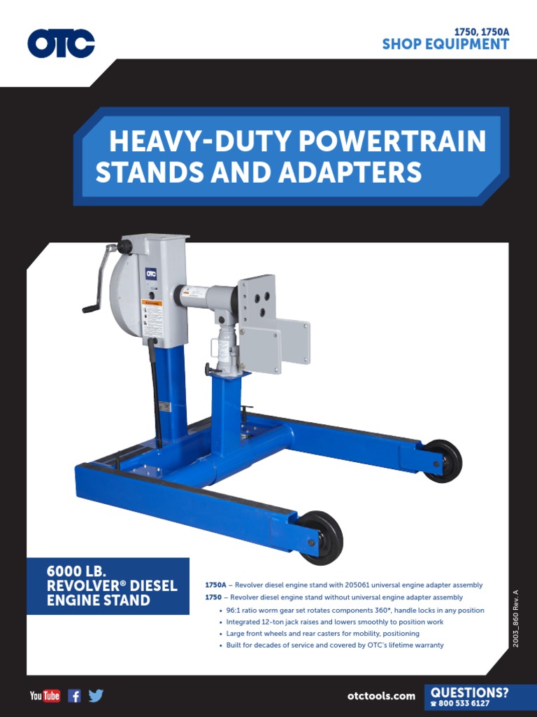2003 860 Rev. A Otc 17501750a Engine Stand Ada 2 | PDF