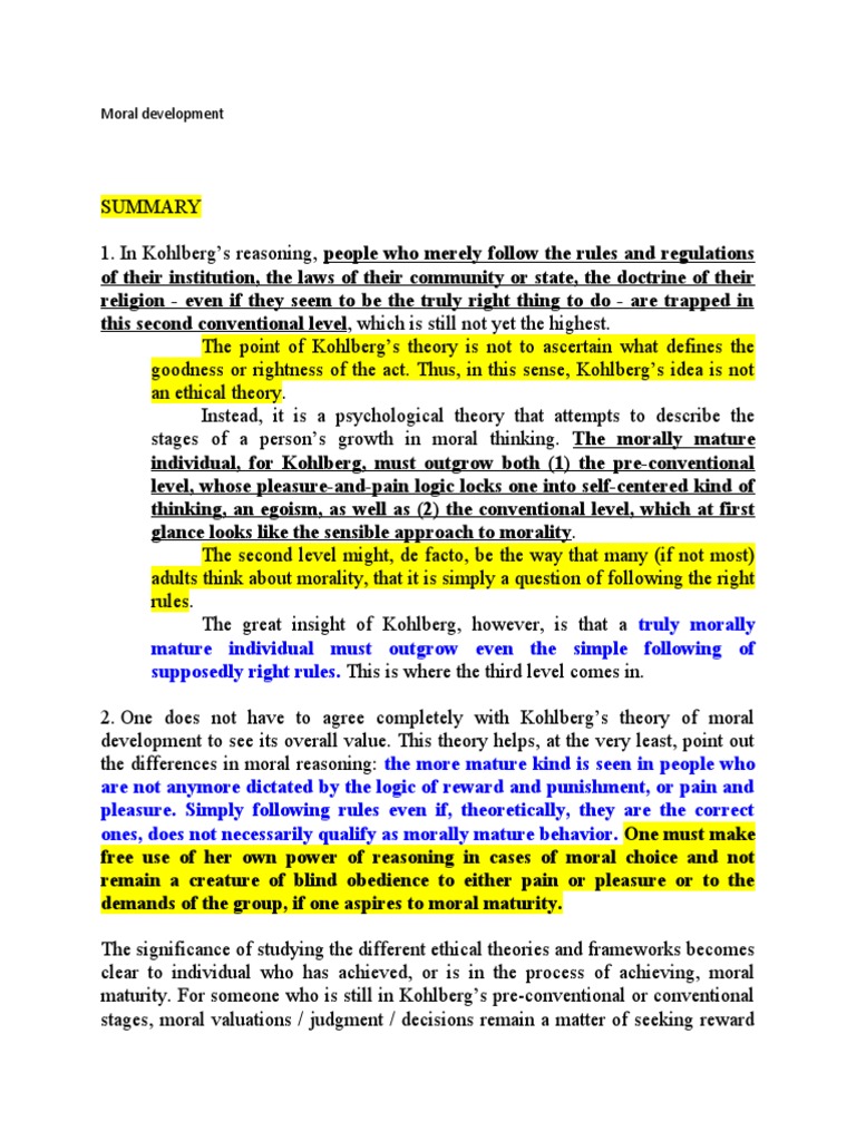 Essay Matured Moral Agent | PDF | Rationality | Morality
