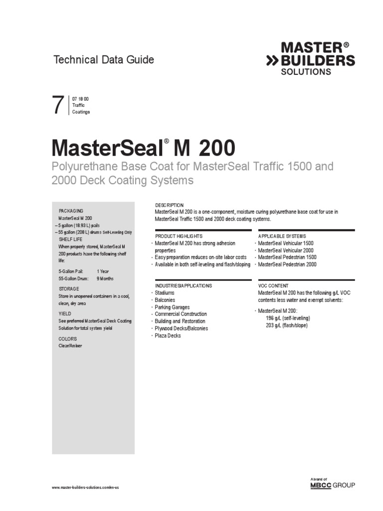 Masterseal M 200 TDG | Download Free PDF | Architect | Legal Remedy