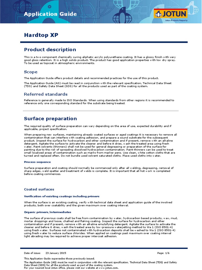 Hardtop XP Application Guide | PDF | Paint | Industrial Processes