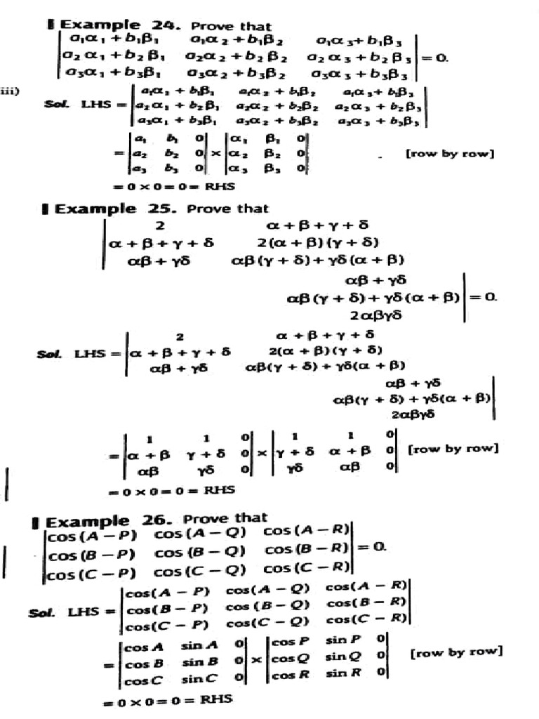Determinant Assignment | PDF | Equations | Polynomial
