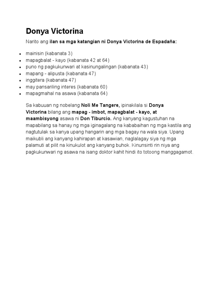 Donya Victorina | PDF