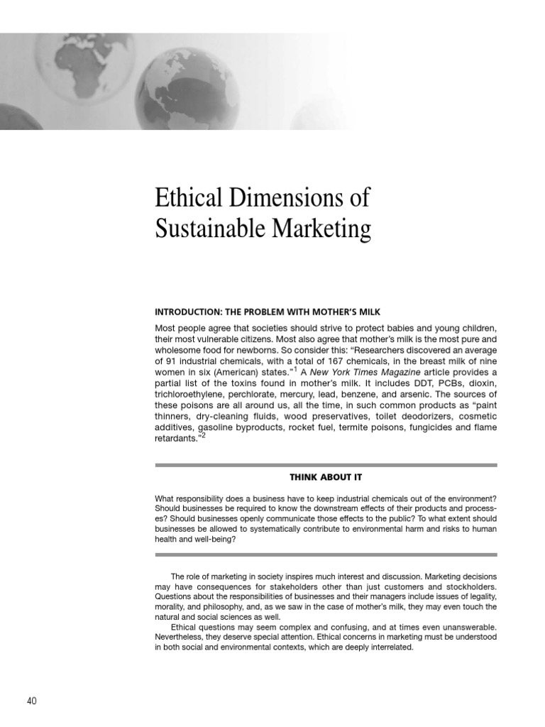 Ethics in Sustainable Marketing Practices | PDF | Corporate Social ...