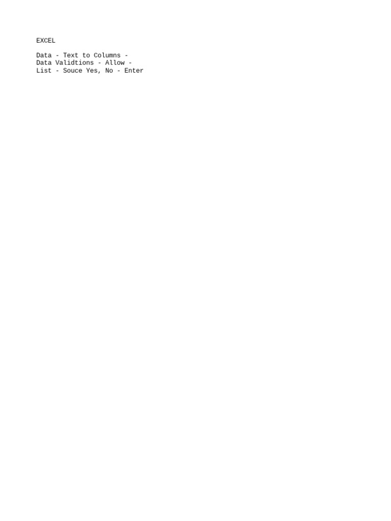 Excel Formula Notes Pdf
