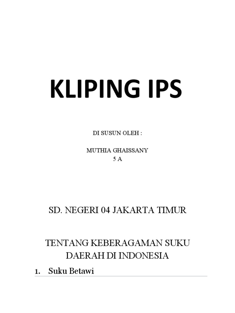 Kliping Muthia | PDF