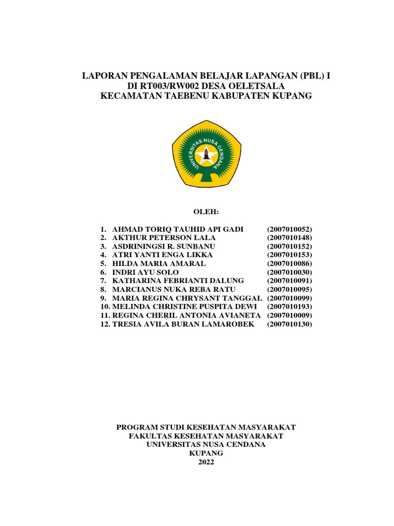 REVISI 1 - Laporan PBL 1 Kelompok 9 | PDF | Karier & Perkembangan | Kesehatan Holistik
