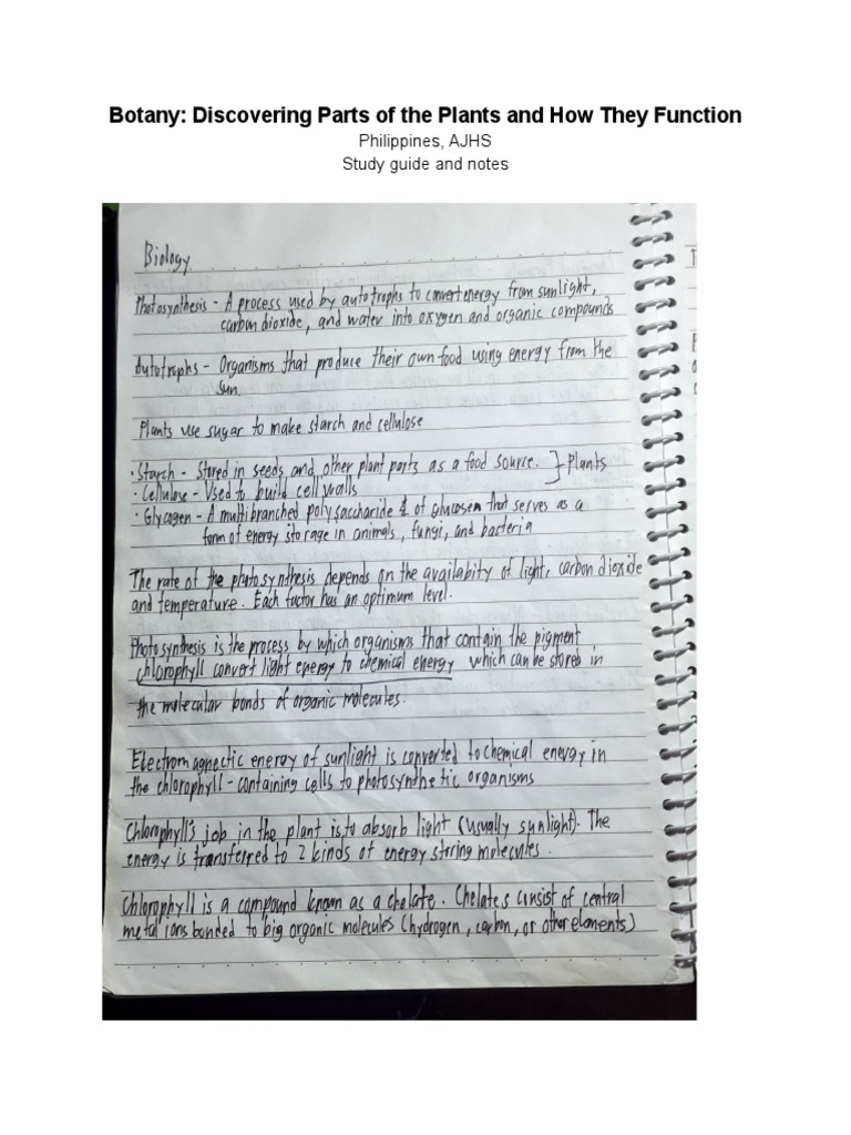 Study Guide For Botany | PDF