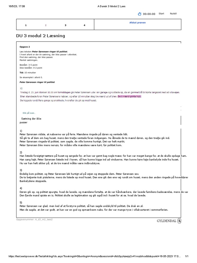 A Dansk 3 Modul 2 Laes 2 | PDF