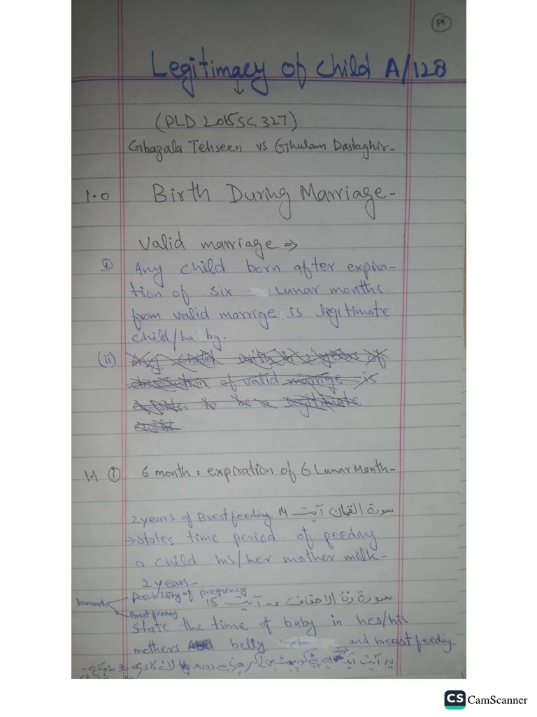 Legitimacy of child Article 128 QSO | PDF