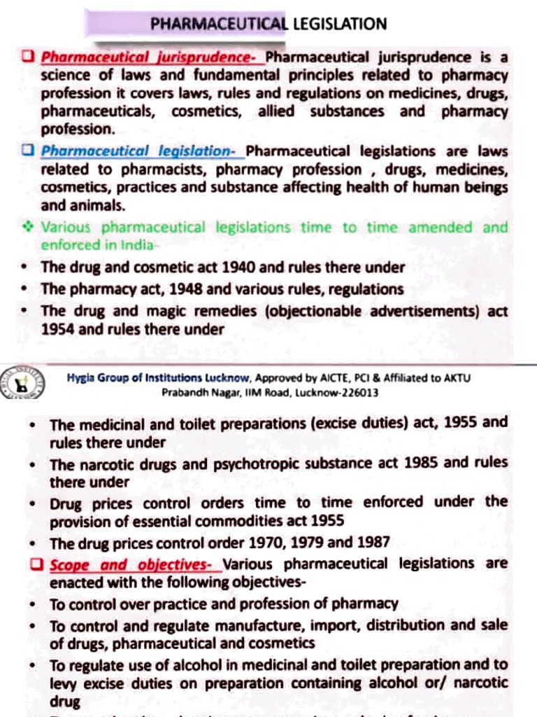 Legislation Unit 5 | PDF | Pharmacy | Drugs