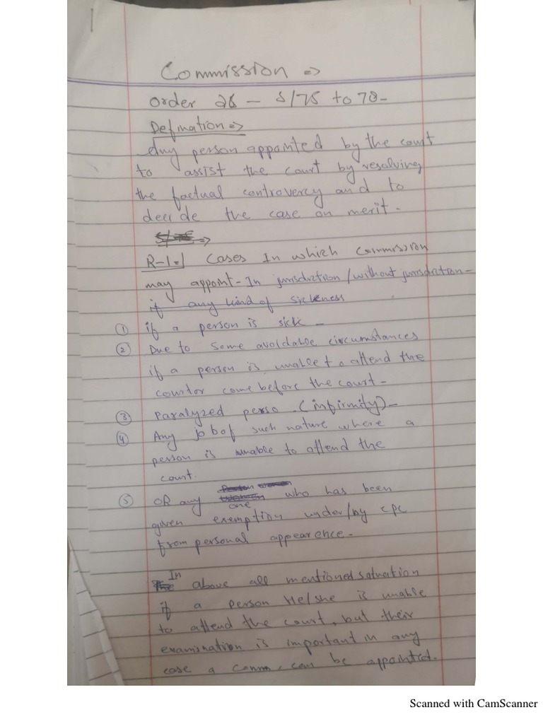 Commission Order 26 CPC | PDF