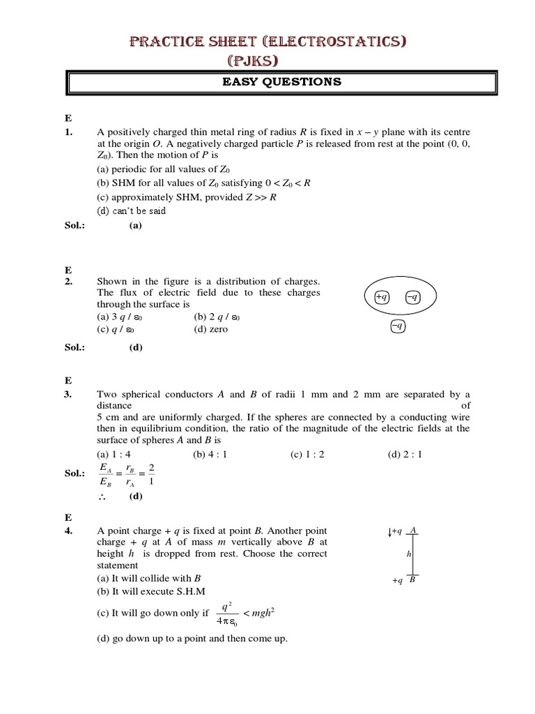 Electrostatics | PDF | Science & Mathematics
