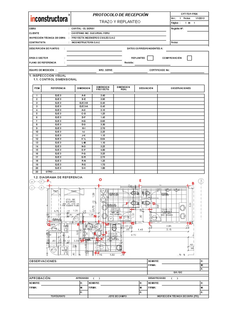 Protocolo Replanteo Topografico | PDF | Topografía | Paisaje