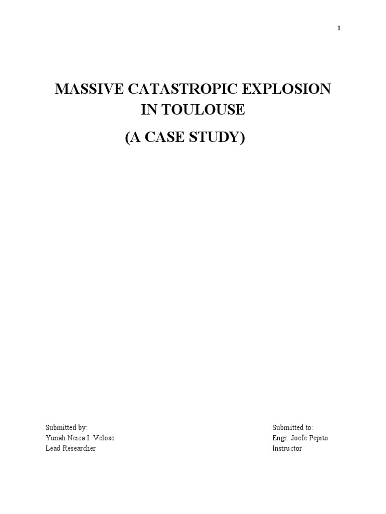 Massive Catastropic Explosion in Toulouse | PDF