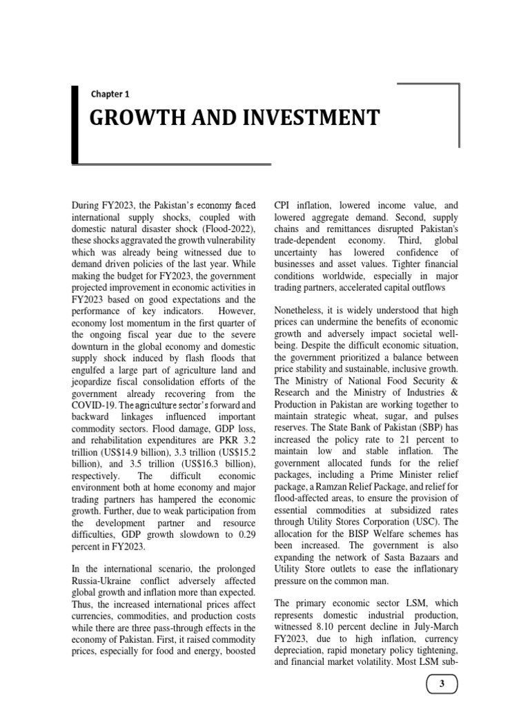 01 Growth and Investment | PDF | Inflation | Economic Growth