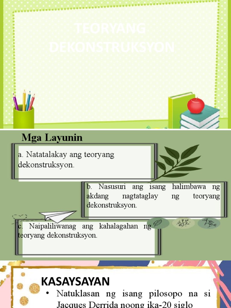 Teoryang Dekonstruksyon | PDF