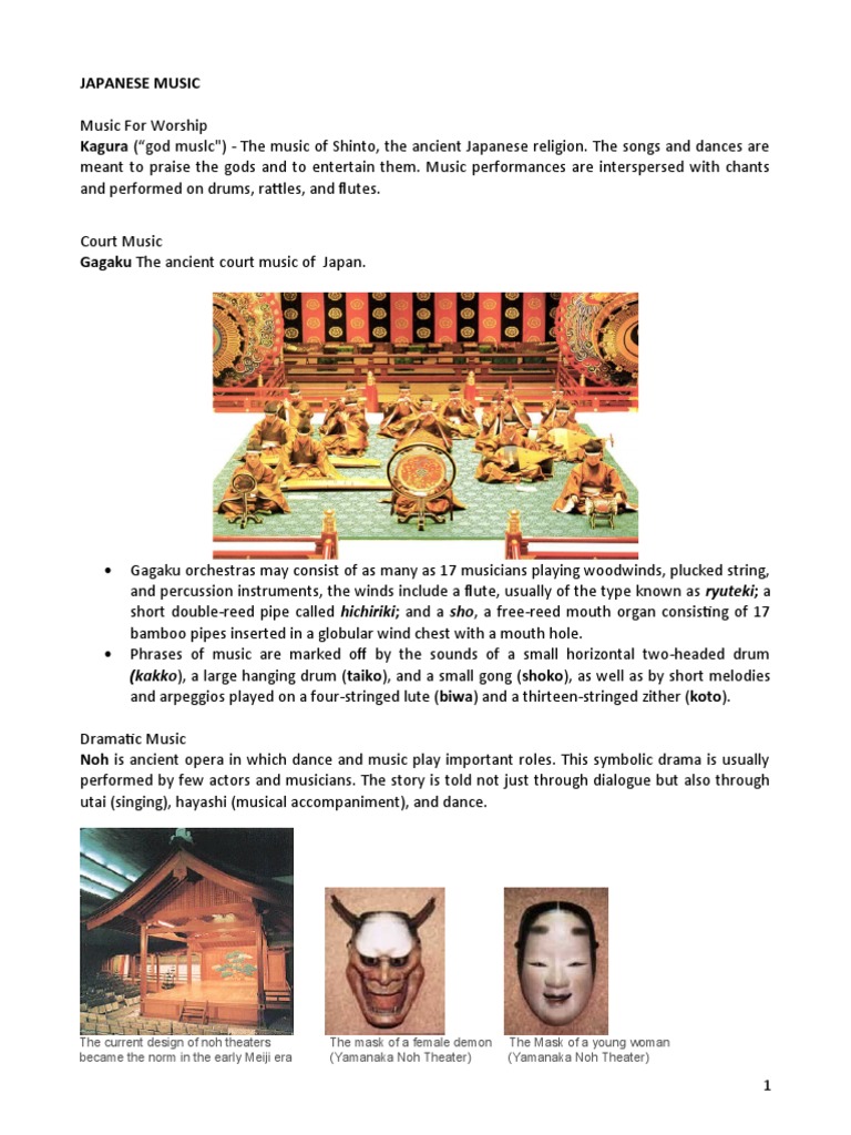 JAPANESE MUSIC 2016 Handouts | PDF