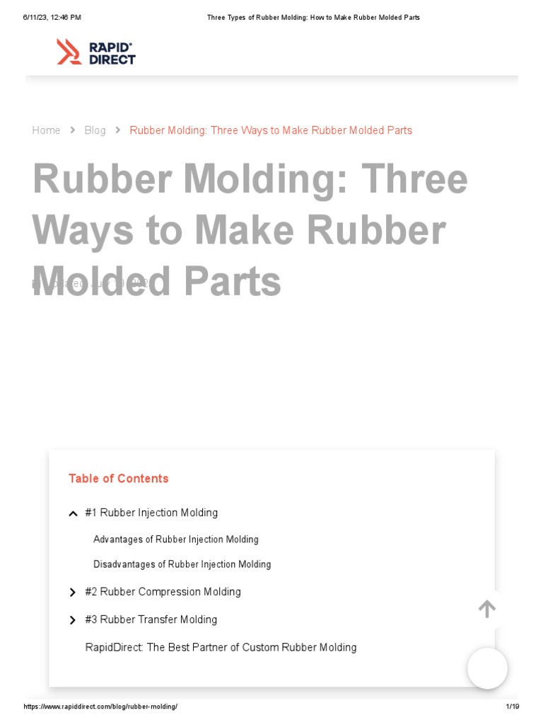 Three Types of Rubber Molding - How To Make Rubber Molded Parts ...