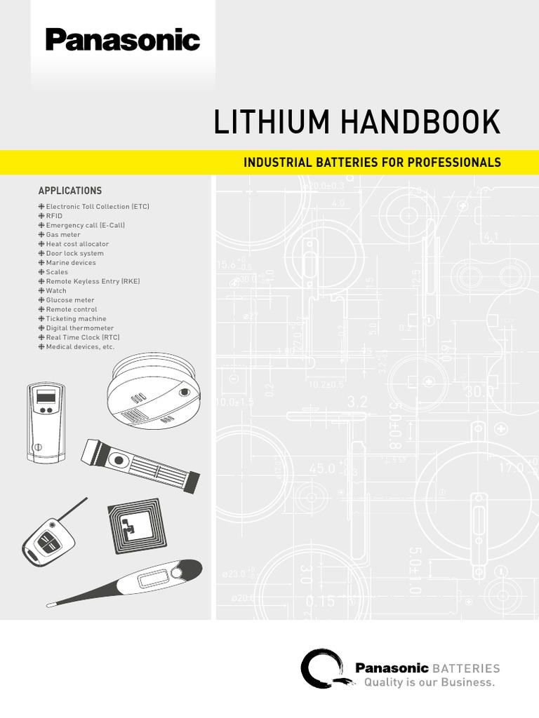 Lithium Handbook Panasonic | PDF | Rechargeable Battery | Lithium Ion ...