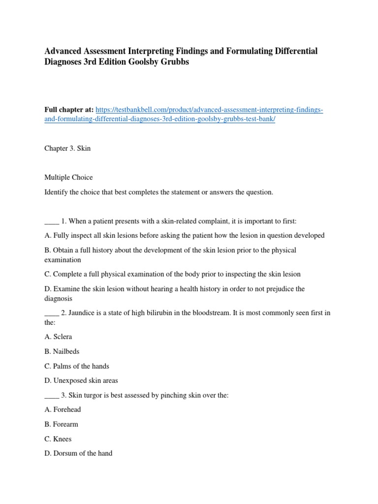 Advanced Assessment Interpreting Findings and Formulating Differential ... Advanced Assessment Interpreting Findings and Formulating Differential ...