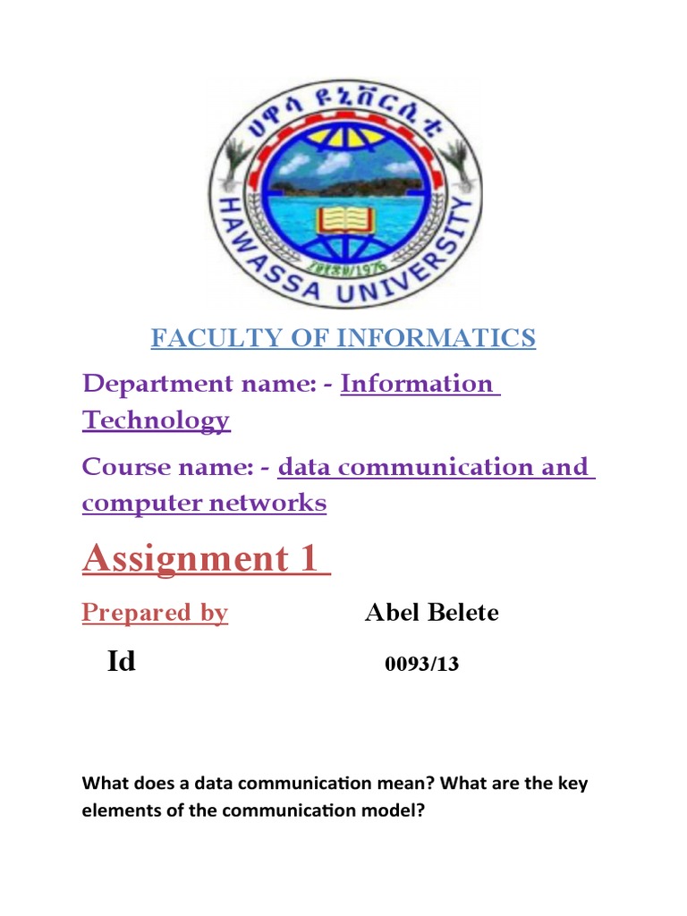 Network Assignment Hawassa University | PDF