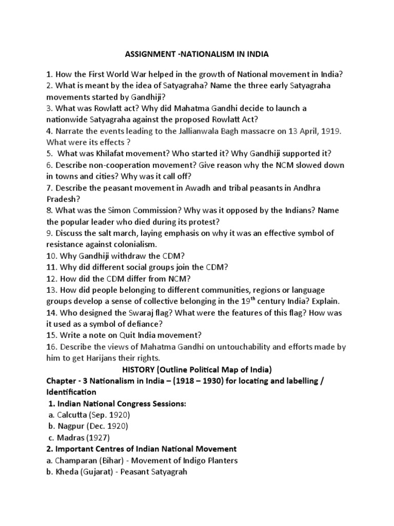 Nationalism in India: Key Movements and Events | PDF