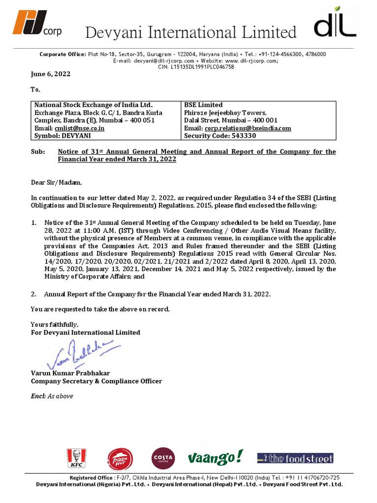 AGM Notice and Annual Report 2022 | PDF | Electronic Voting | Login