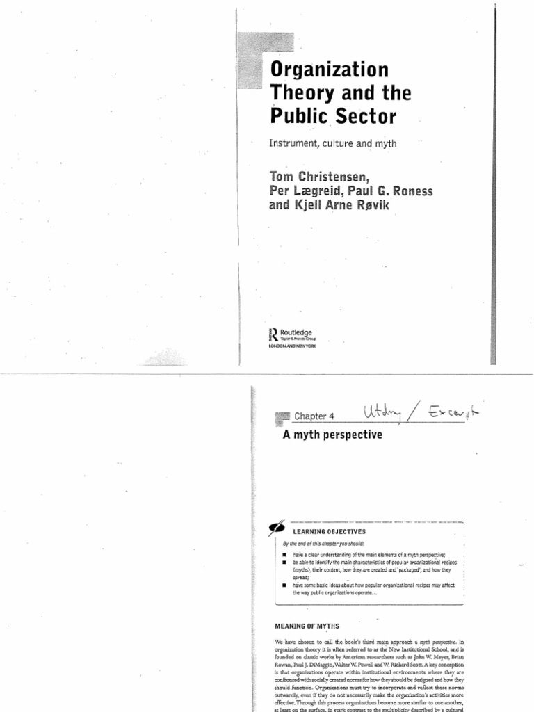 Organization Theory and Public Sector | PDF | Leadership | Consultant