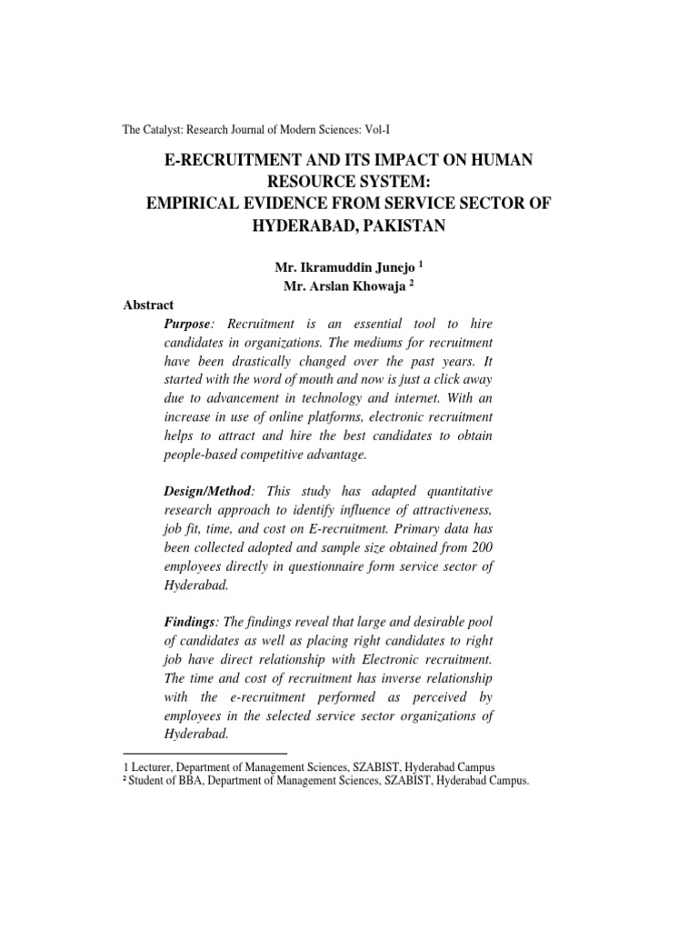 E_Recruitment_and_Its_Impact_on_Human_Re | PDF | Recruitment | Human ...
