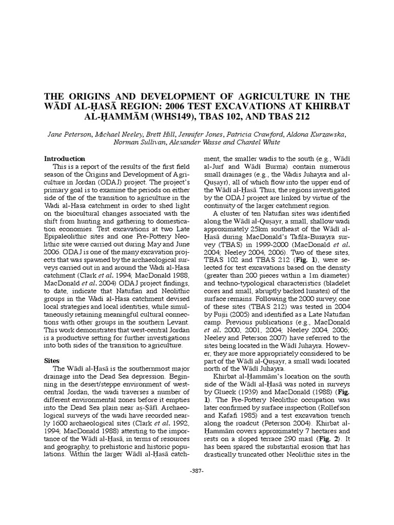 Wadi Alhasa | PDF | Stone Age | Earth Sciences