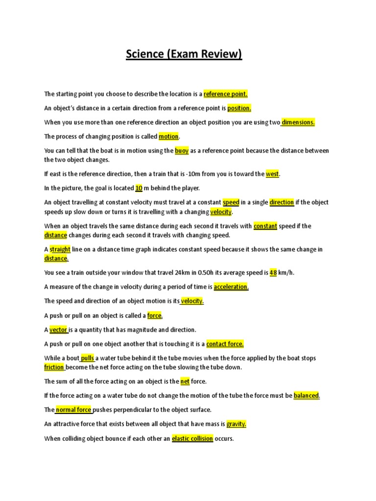 science Revision | PDF