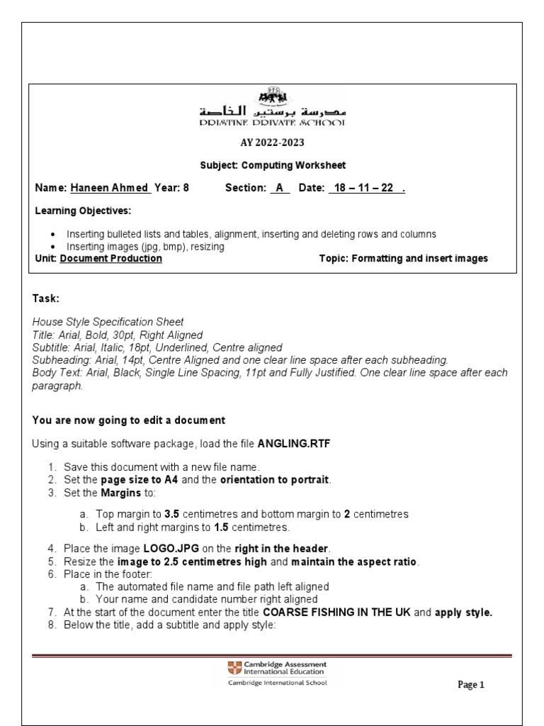 House Style Guide for Document Formatting | PDF