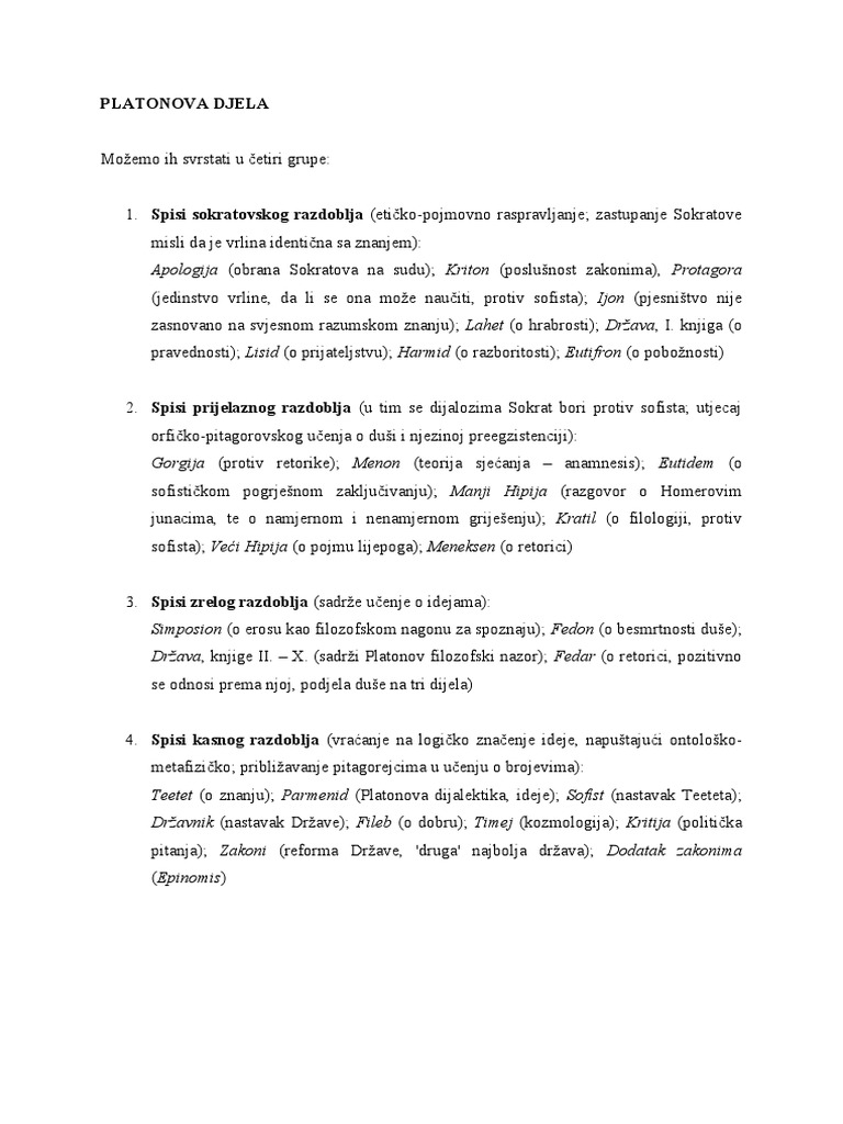Platonova Djela | PDF