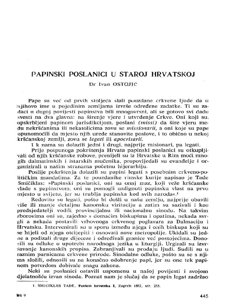 Prvi Krscanski Poslanici I Odnos S Slavenima | PDF