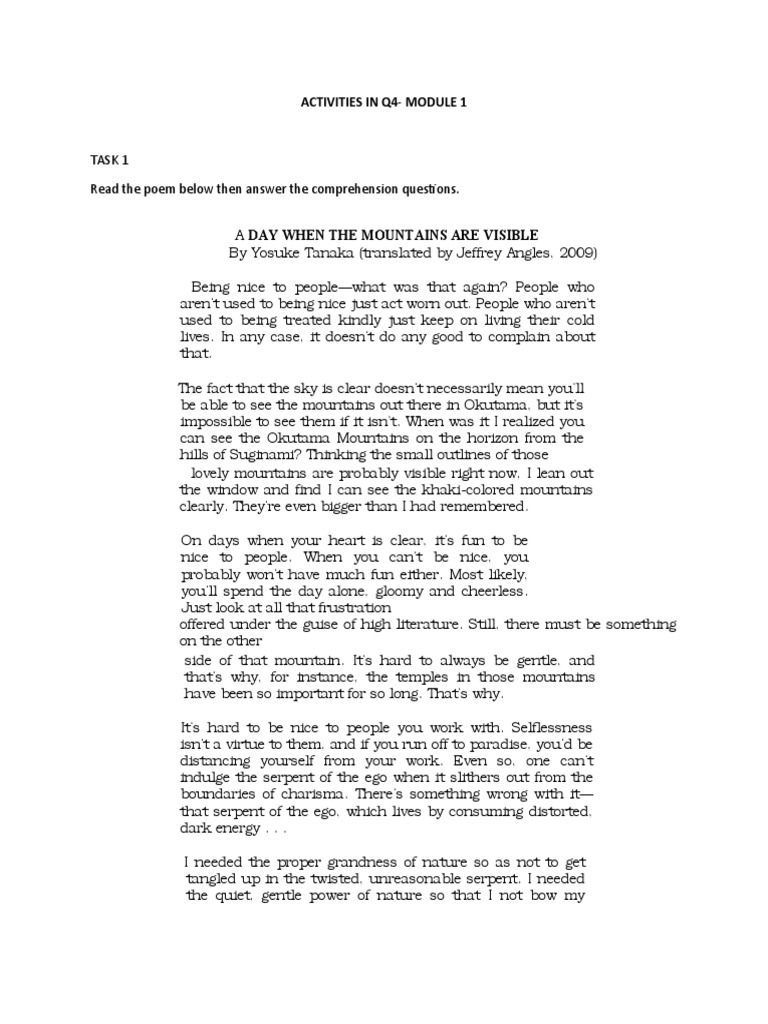 Activities in Module 1 | PDF