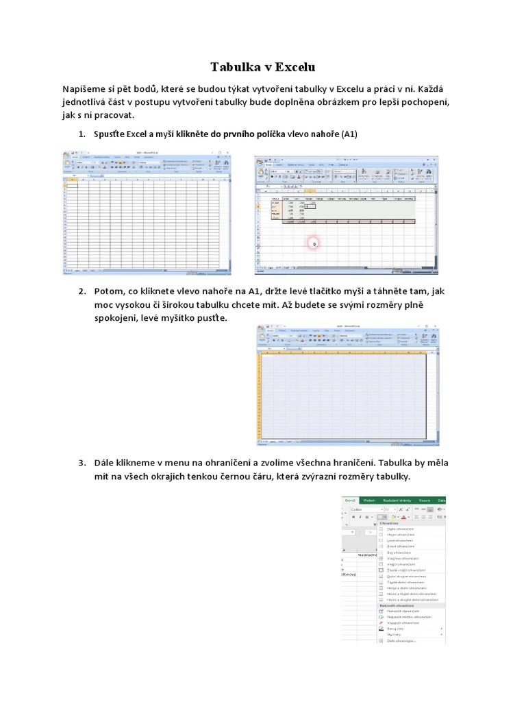 IKT - NÁVOD NA TABULKU V EXCELU - INA(1) | PDF