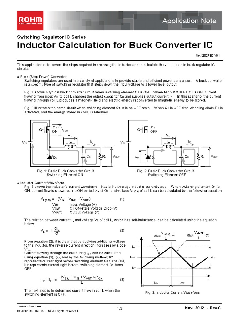 Inductor Sizing for Buck Converters | PDF | Inductor | Electrical ...