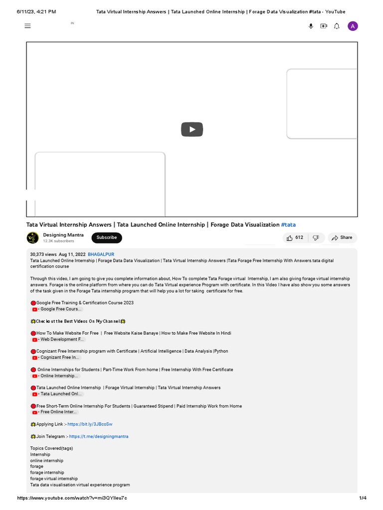 Tata Virtual Internship Answers - Tata Launched Online Internship ...