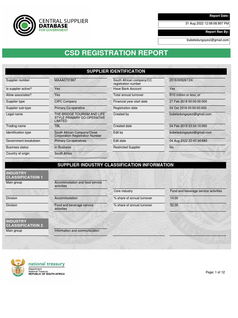 TBL - CSD Report - Aug 2022 | PDF