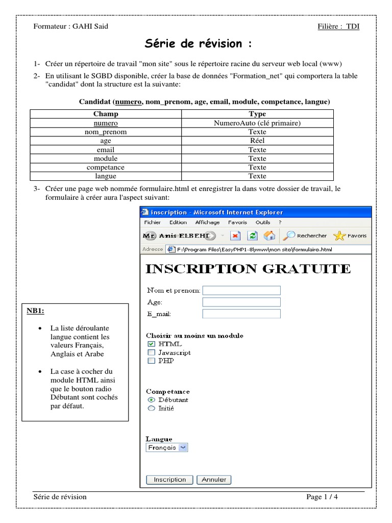 Serie Revision PHP | PDF | Internet | Internet et Web