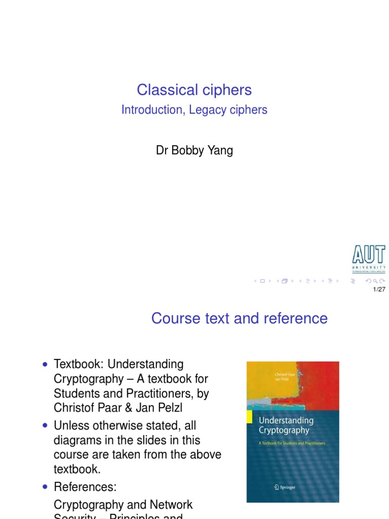 1 0 Lect1-classicalCiphers-5 | PDF | Cryptography | Cipher