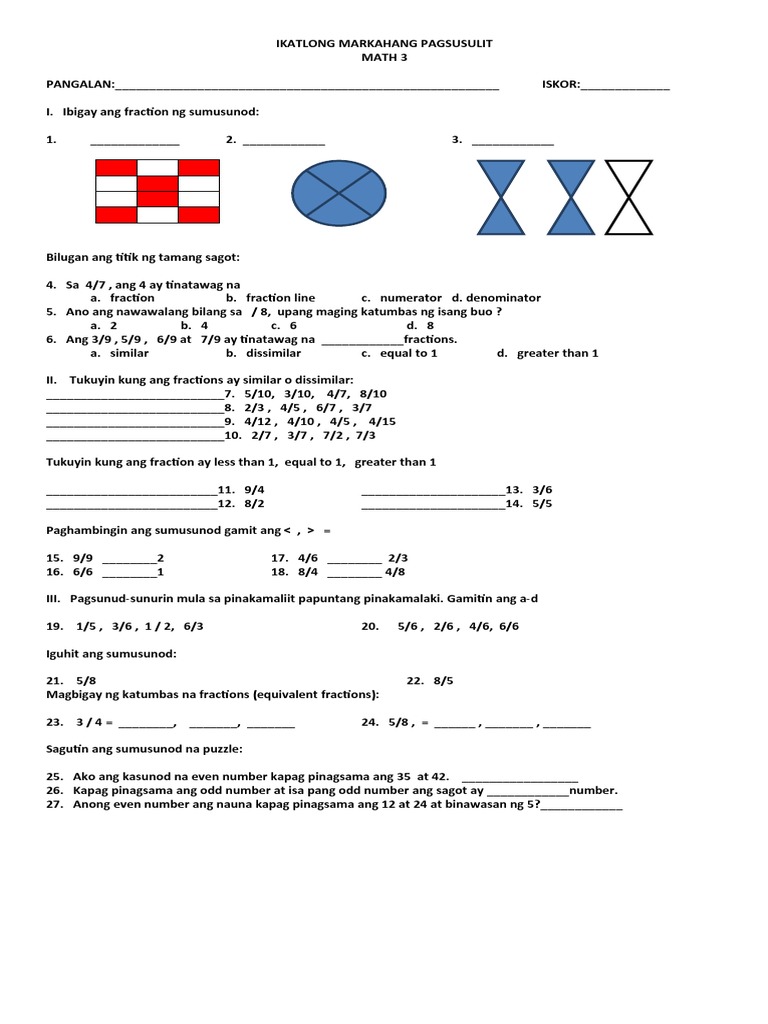 PT Mathematics 3 q3 | PDF