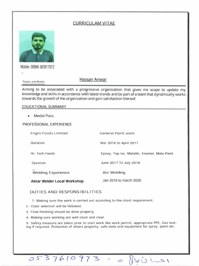 CV Hassan Anwar | PDF