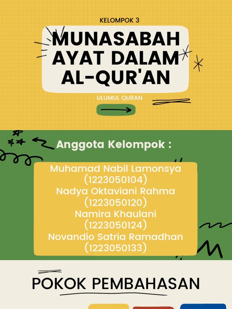 (PPT) KEL 3 - Munasabah Ayat | PDF